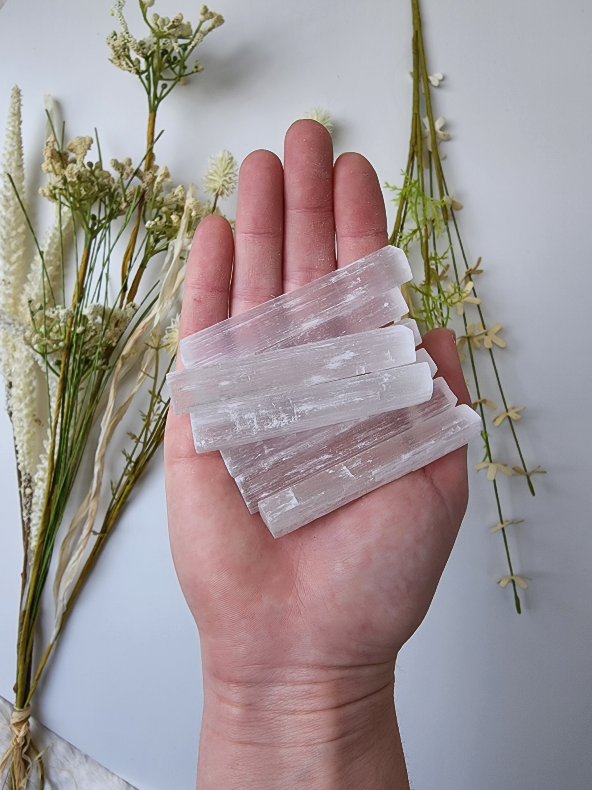 Satin Spar Rod (Selenite) - Crystal Creatures | Crystals Online Sales